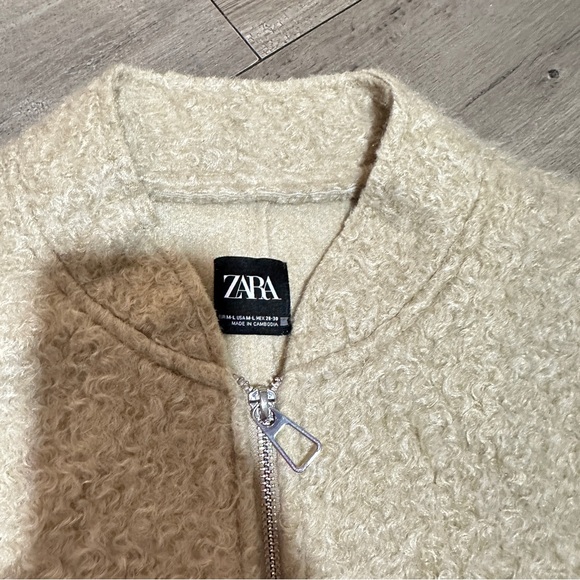 Zara | Jackets & Coats | Zara Boucle Bomber Jacket | Poshmark